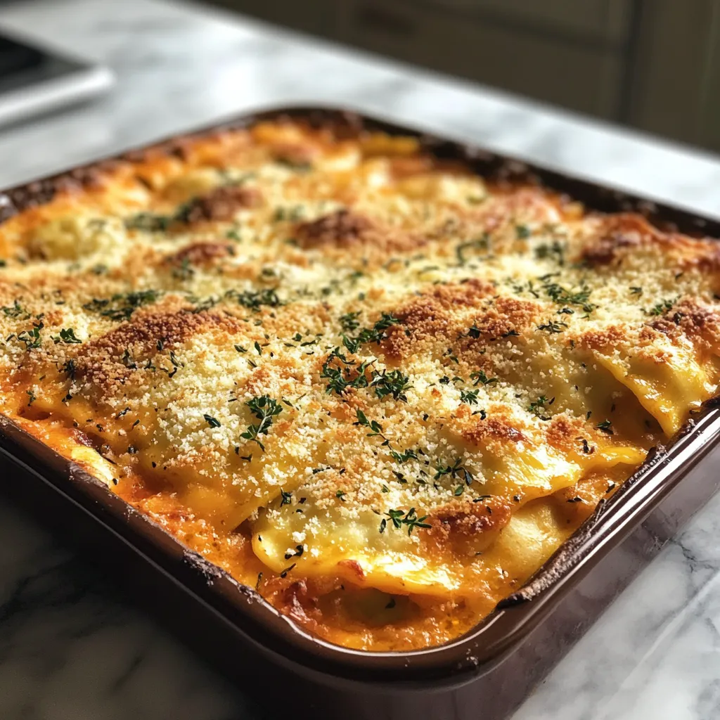 Cheesy Baked Ravioli Casserole