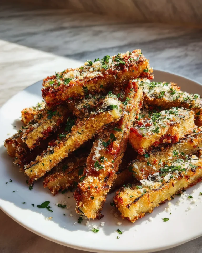 Savory Parmesan Crusted Eggplant Sticks: A Crispy Delight