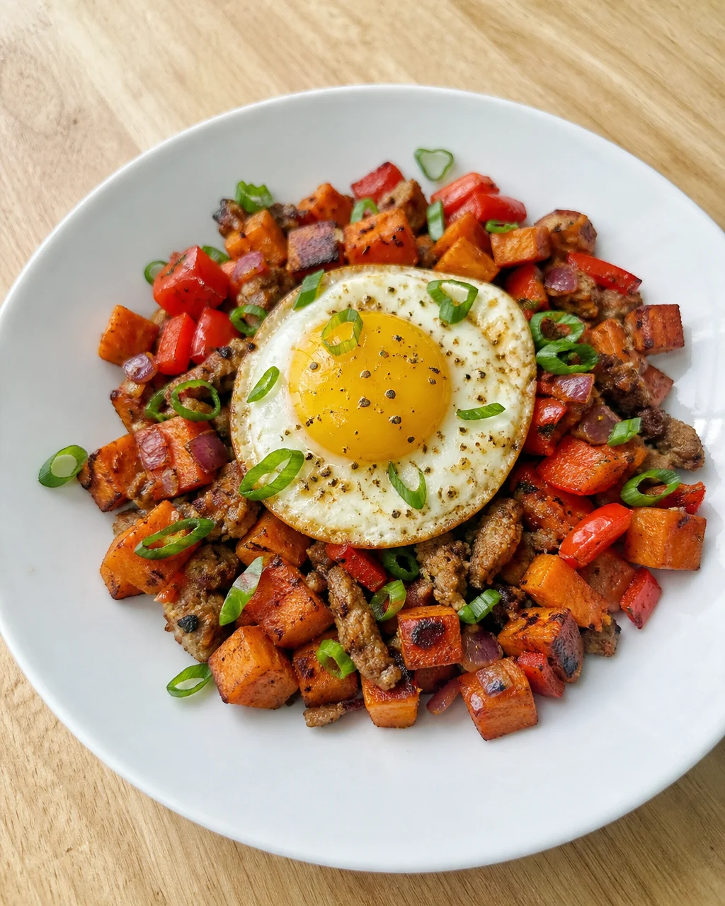 Breakfast Sweet Potato Protein Hash Recipe