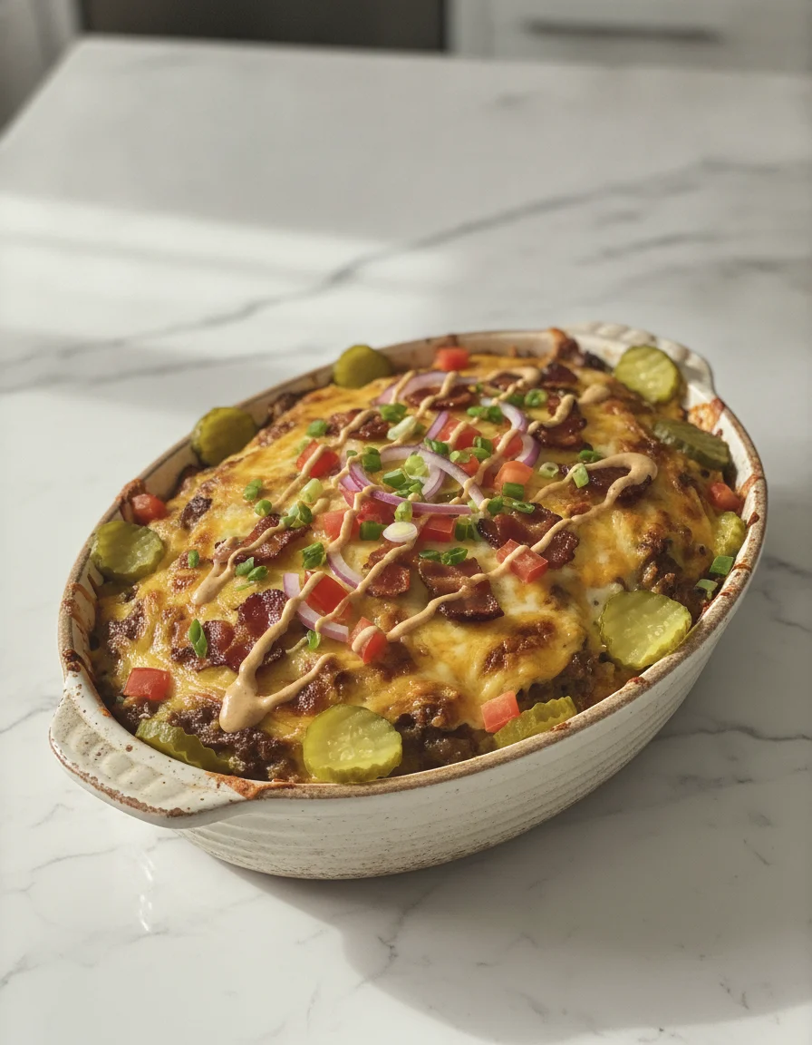 Loaded Bacon Cheeseburger Casserole - Easy Comfort Food